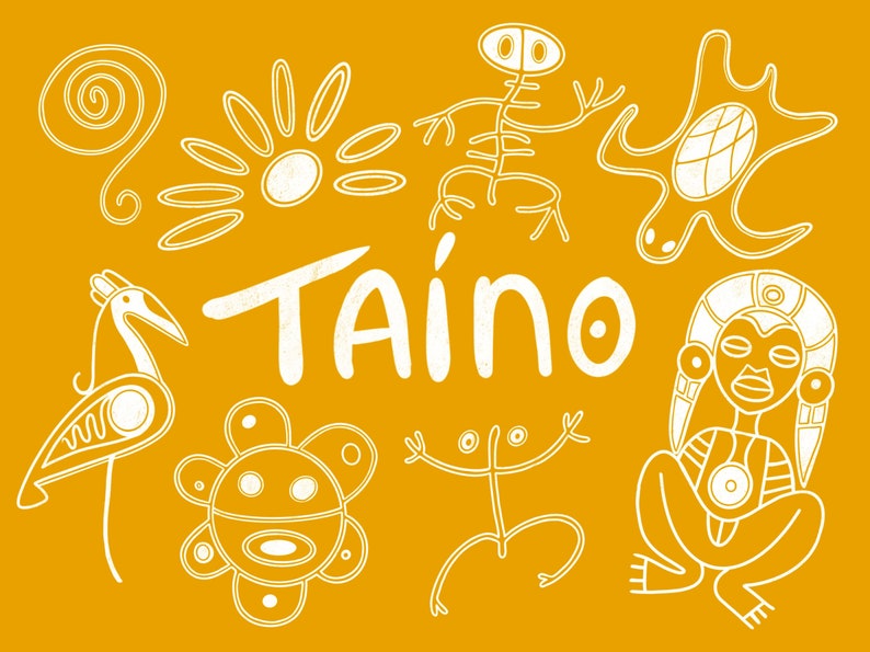 Símbolos taínos imágenes prediseñadas de petroglifos sellos - Etsy México