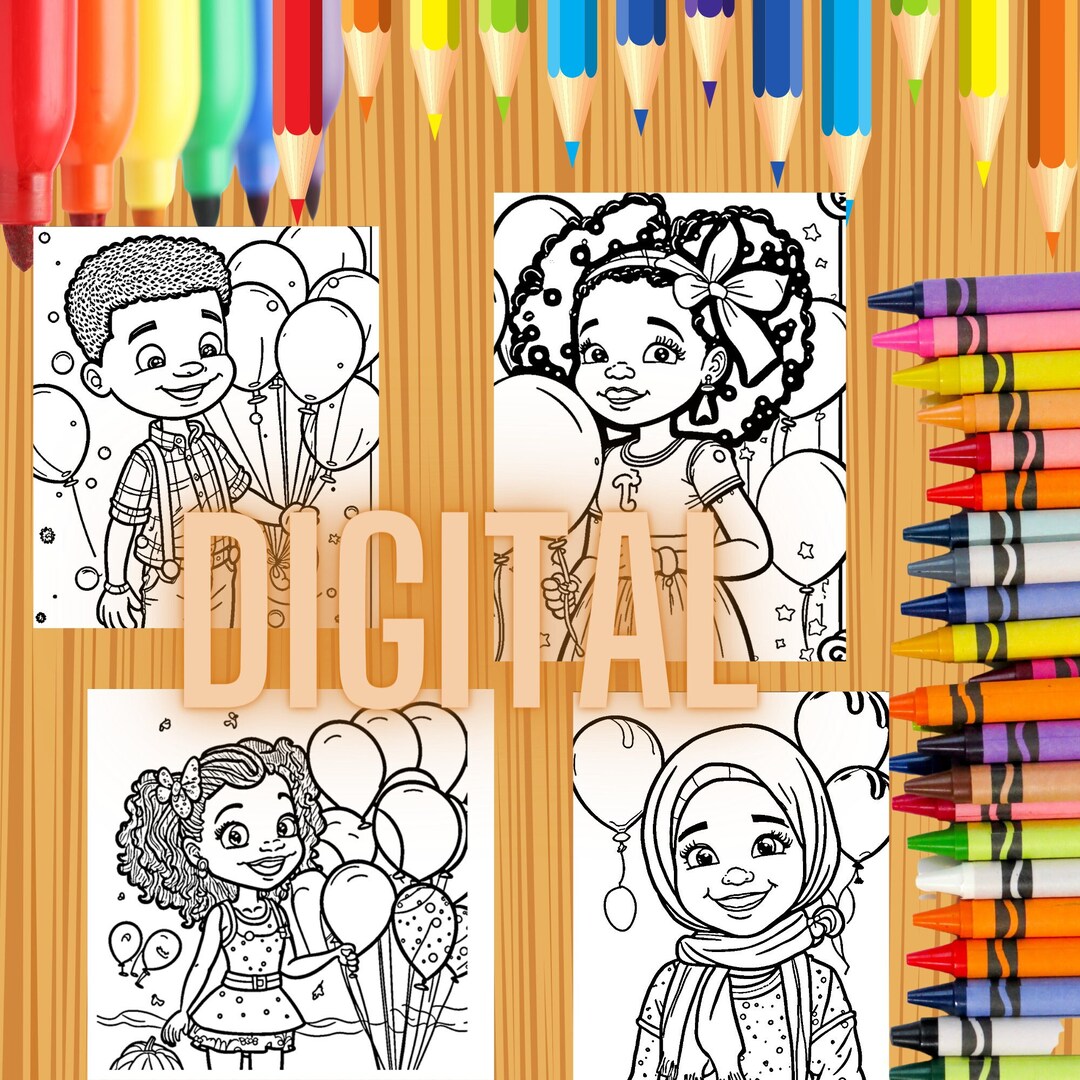 Kids Birthday Activities Birthday Coloring Kids Birthday Favors Kids ...