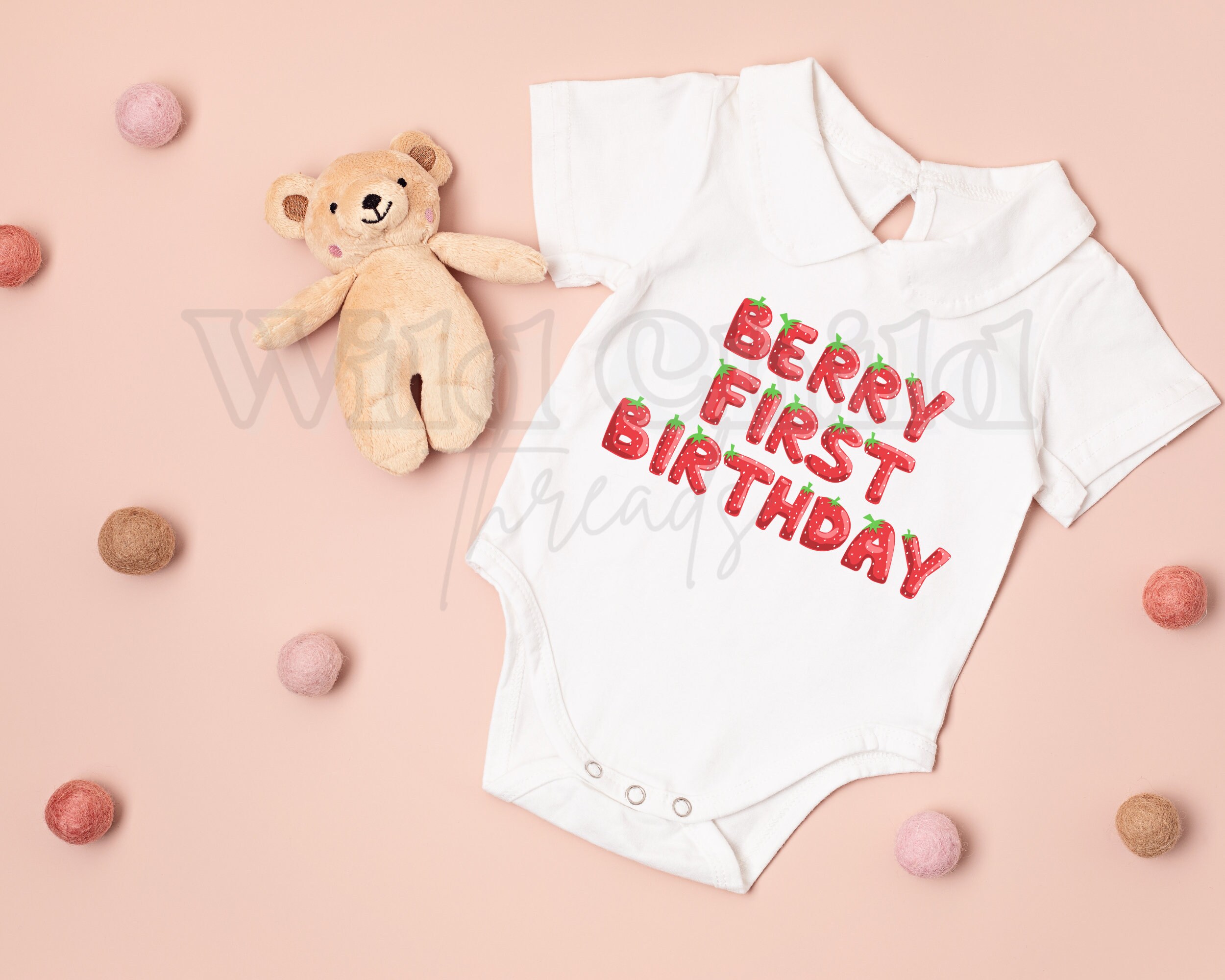 Berry Frist Birthday, First Birthday PNG, PNG Sublimation Print Instant ...