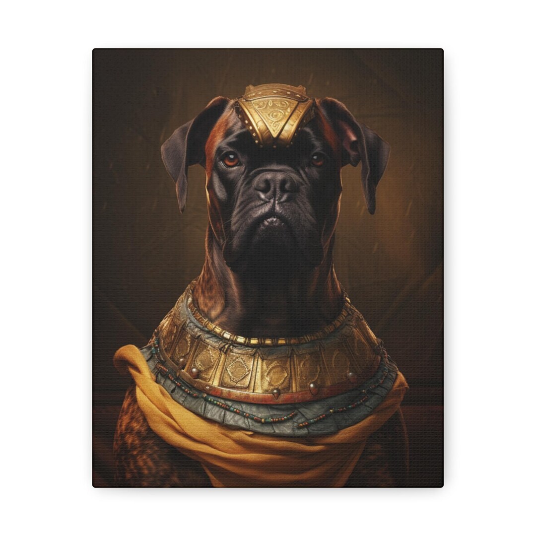 Boxer Ancient Egyptian Pharaoh Pet Portrait Canvas - Etsy