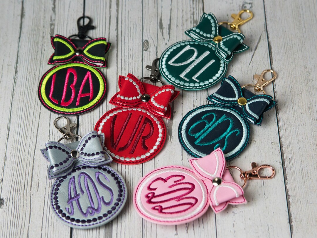 Custom Monogram Keychain, Custom Key Fob, Monogram Keychain, Initial ...
