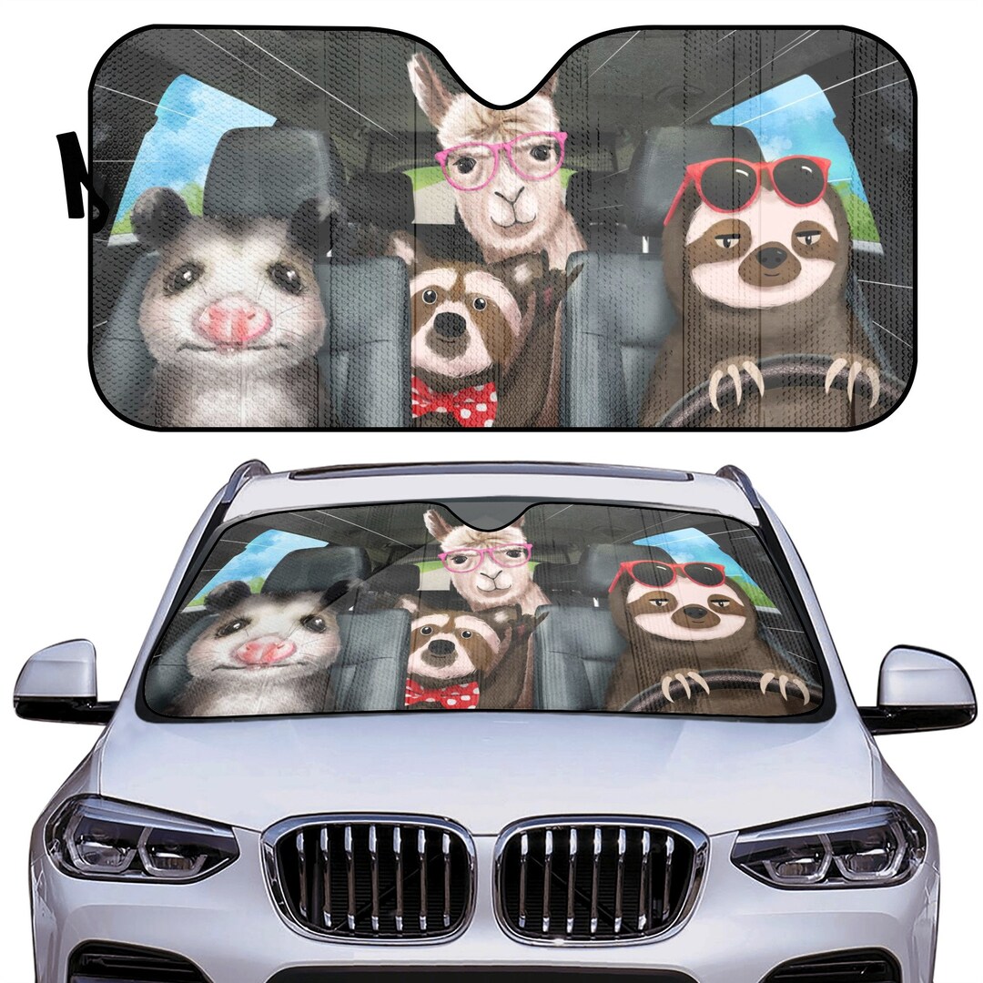 Critters Are Road Trip'n Car Auto Sun Shade - Etsy