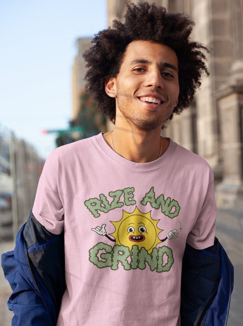 420 Shirt, Weed Apparel, Rize and Grind, Gift for Stoner, 420 Gift ...