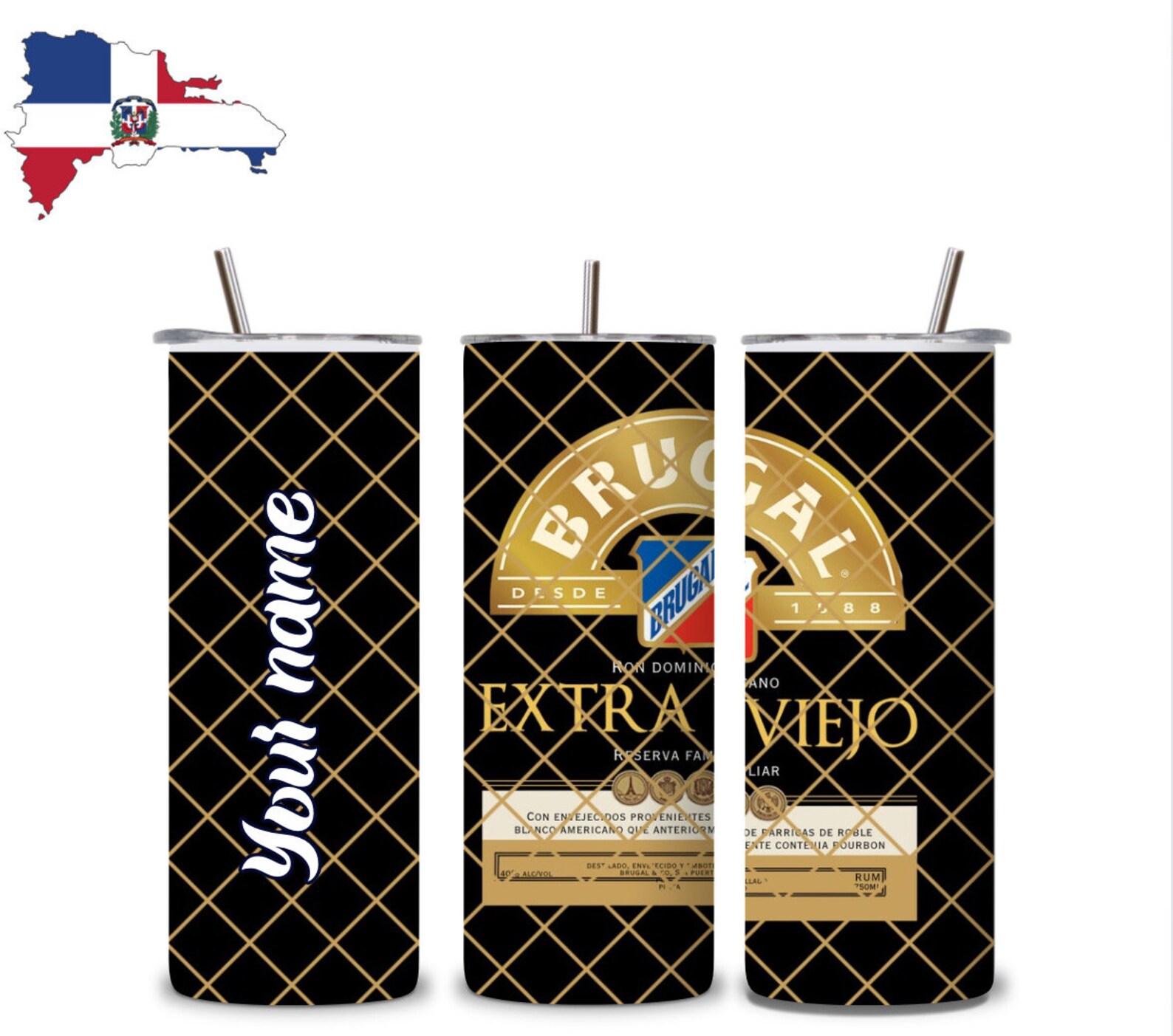 RD Tumbler Dominicano 20oz Dominican Tumbler Vaso Termo Extra Viejo Ron ...