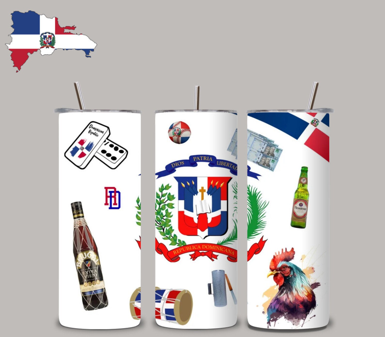 RD Tumbler Dominicano 20oz Dominican Tumbler Vaso Termo Extra Viejo Ron ...