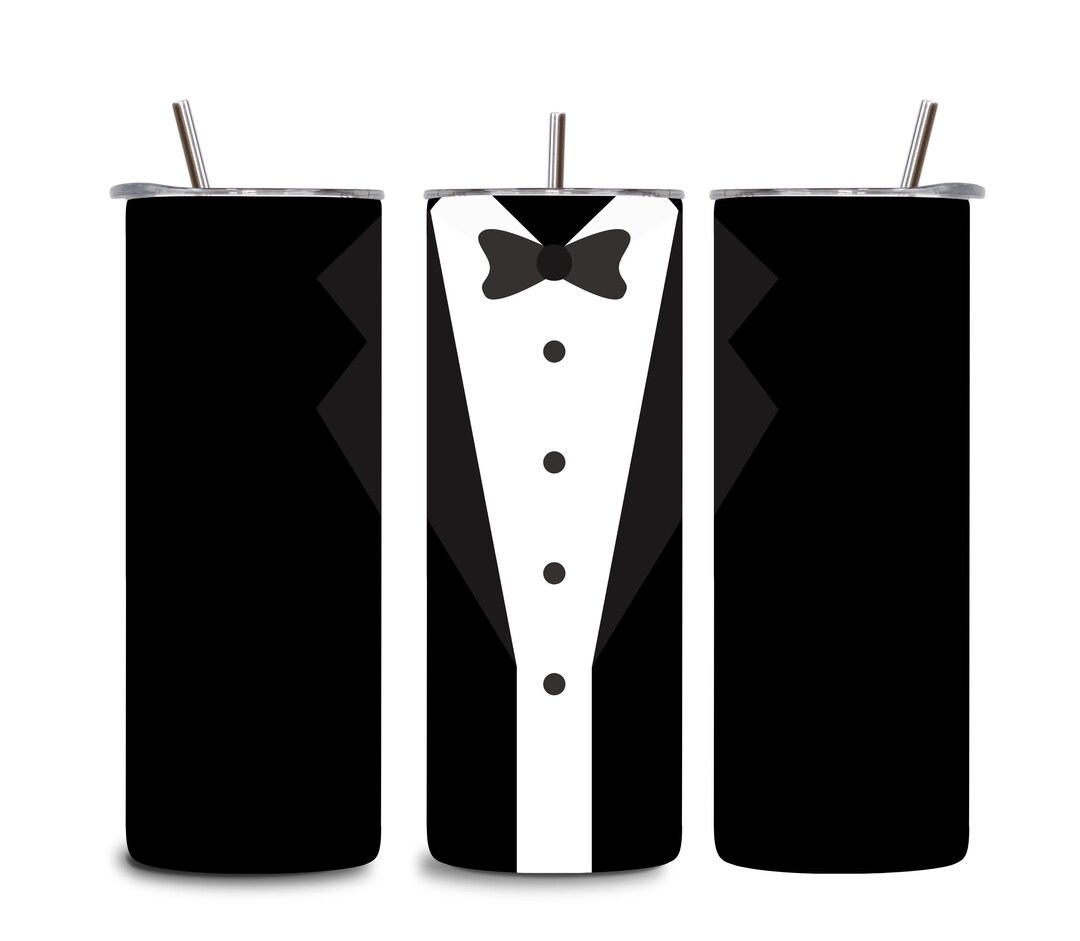 Tuxedo Tumbler 20oz – Formal Suit Stainless Steel Cup – Wedding Party ...