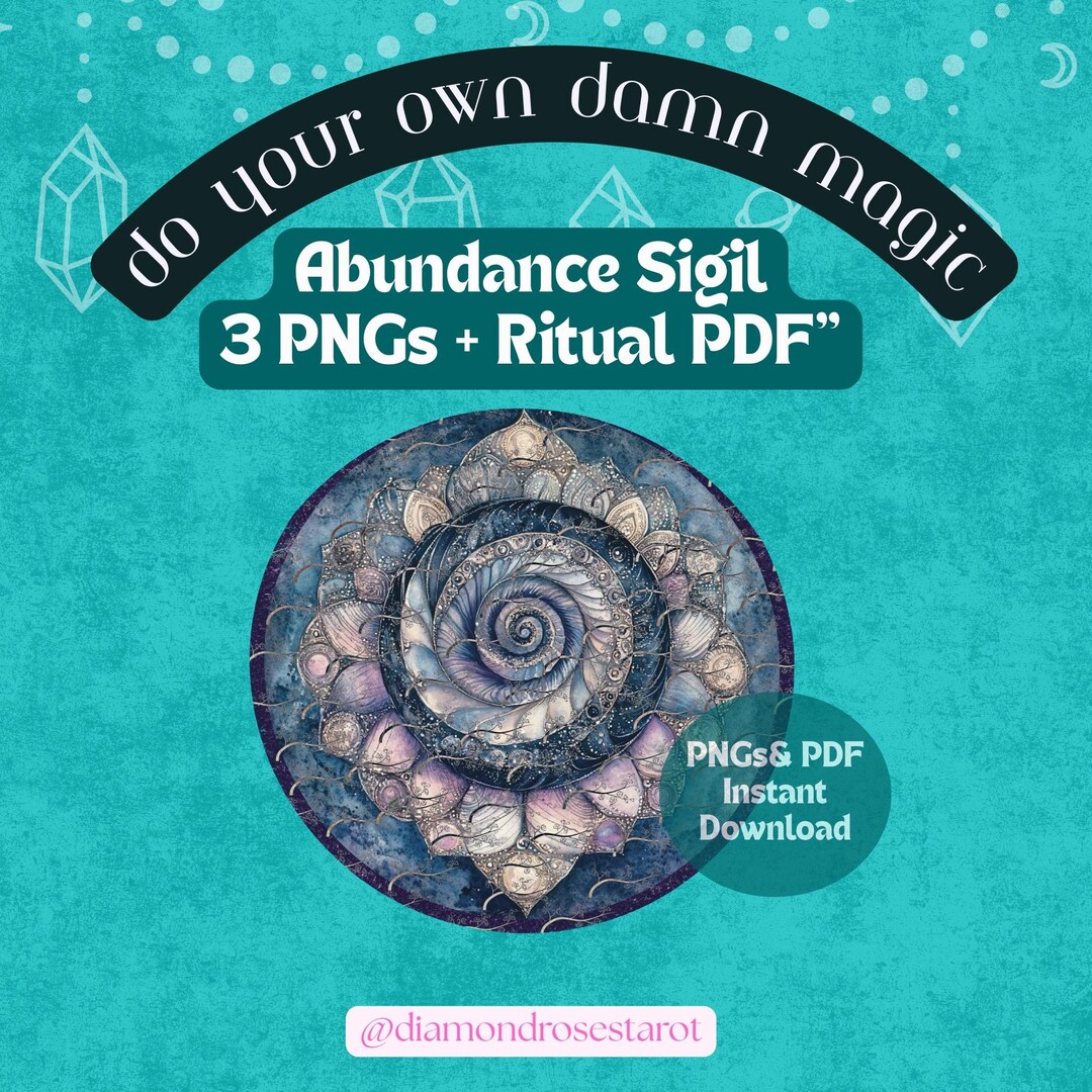 Abundance Sigil: DIY Ritual Guide (PDF + PNG) - Etsy