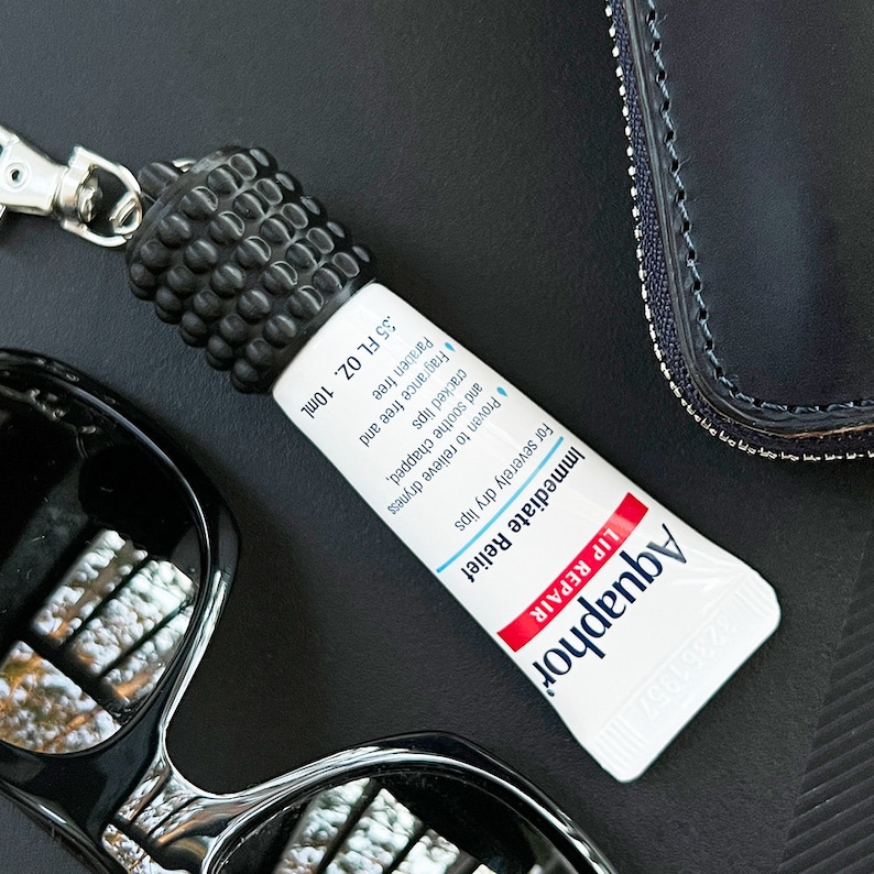 Bubble Lip Balm Keychain Cap: Badge Reel Holder Accessory for Aquaphor ...