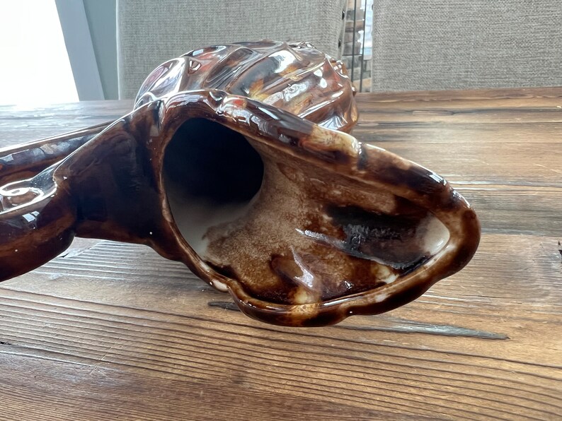 12 Charles Murphy Red Wing Pottery Orange Brown Glazed Swirl Ewer 819 ...