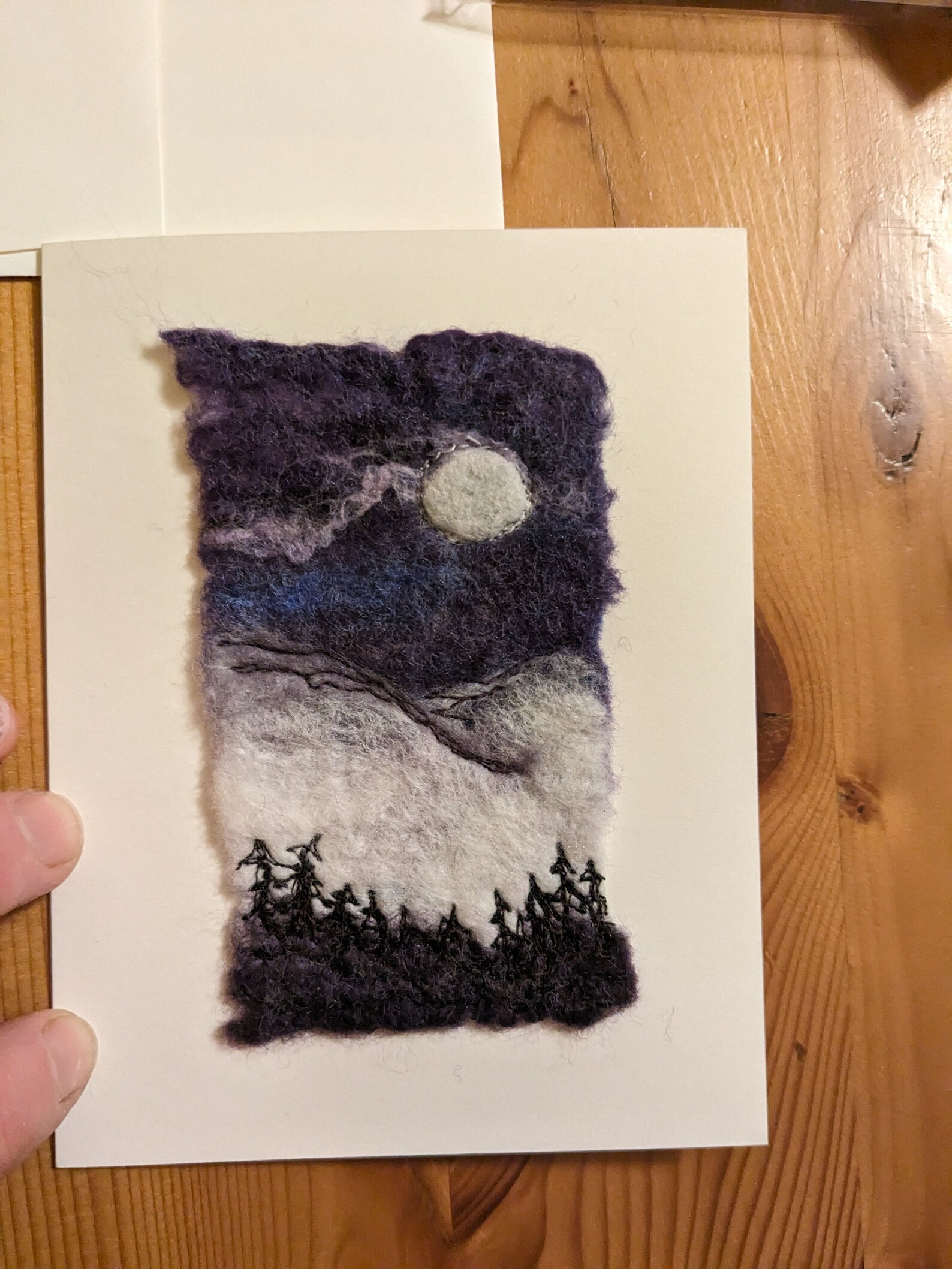 Unique Hand-made Felted Cards - Etsy