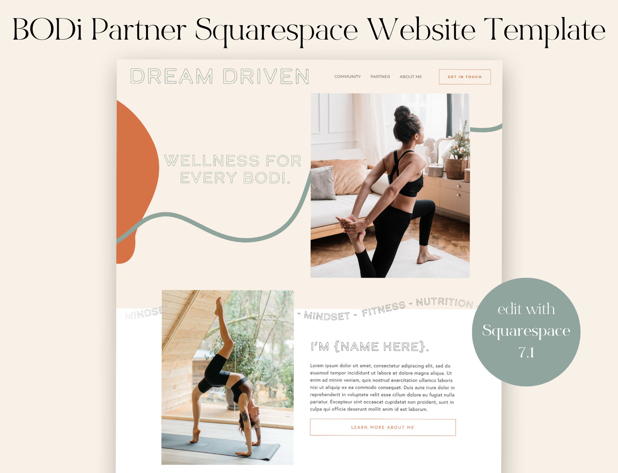 Bodi Partner Website Template for Squarespace Beachbody Coach Website ...
