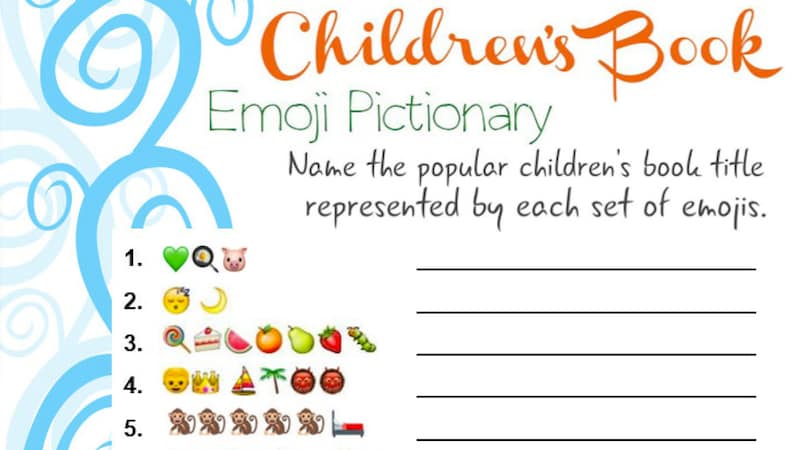 Children's Book Emoji Pictionary - Etsy