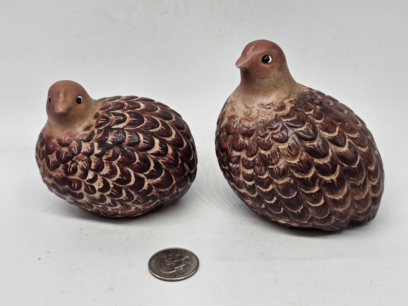 Vintage Quail Grouse Partridge Ceramic Salt and Pepper Shakers - Etsy