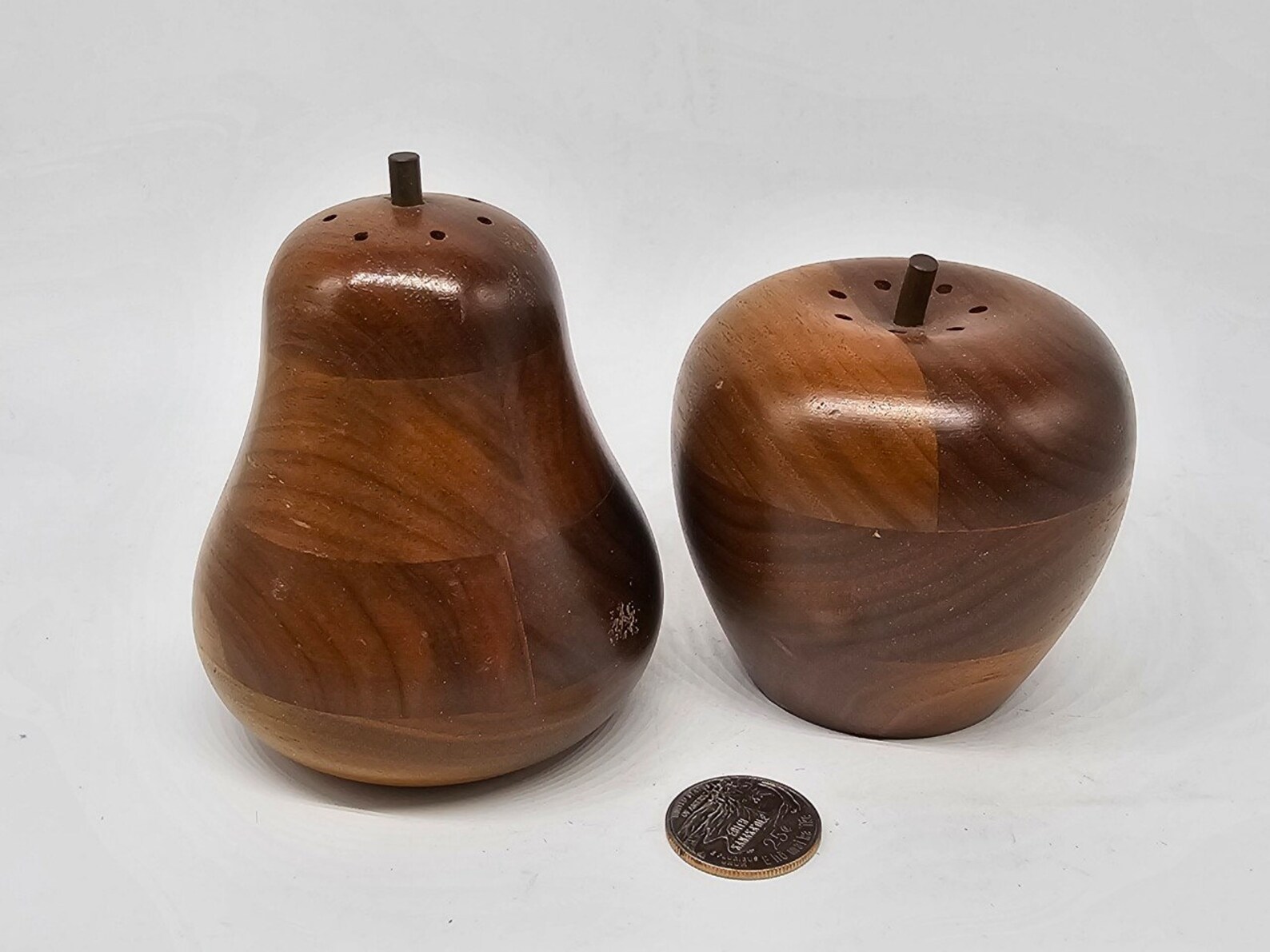 Pair Retro Wood Apple and Pear Shakers - Etsy