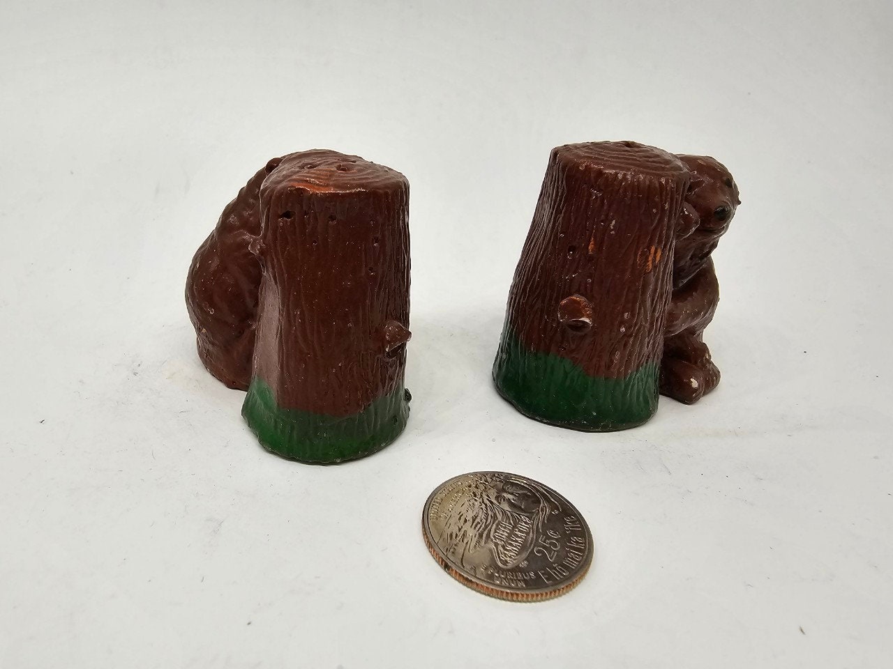 Vintage Brown Bears Tree Stumps Salt & Pepper Shakers - Etsy