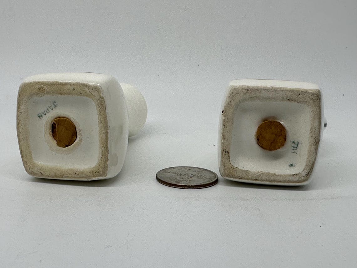 Vintage Ceramic Salt Pepper Shakers Dispensers Made in Japan - Etsy