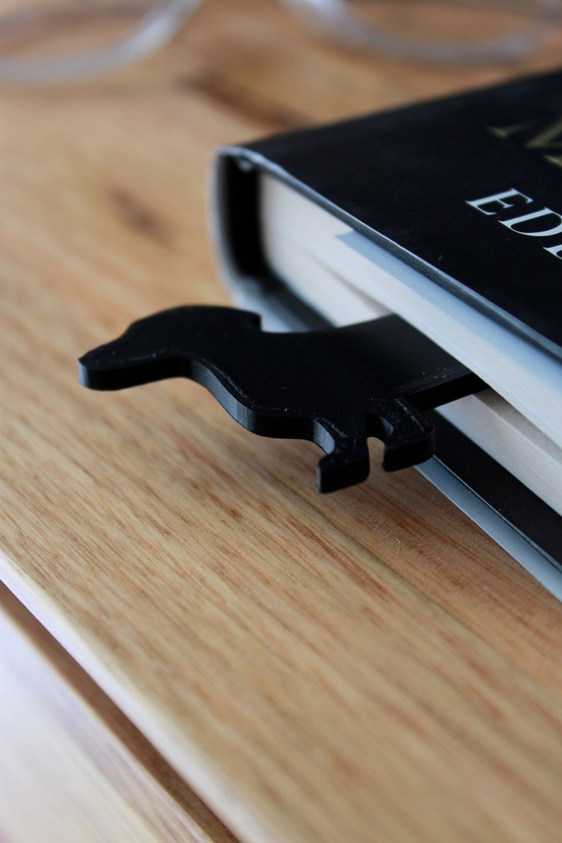Black Miniature Dachshund Bookmark | Sausage Dog Bookmark for Readers ...