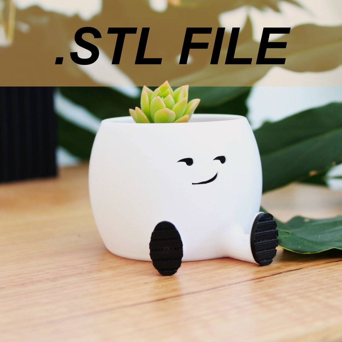 Quirky Planter STL File for 3D Printing Funny Plant Holder 3D Print ...