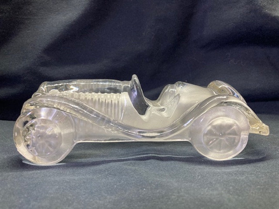 Vintage Bugatti Roadster Glass Model Car/figurine - Etsy