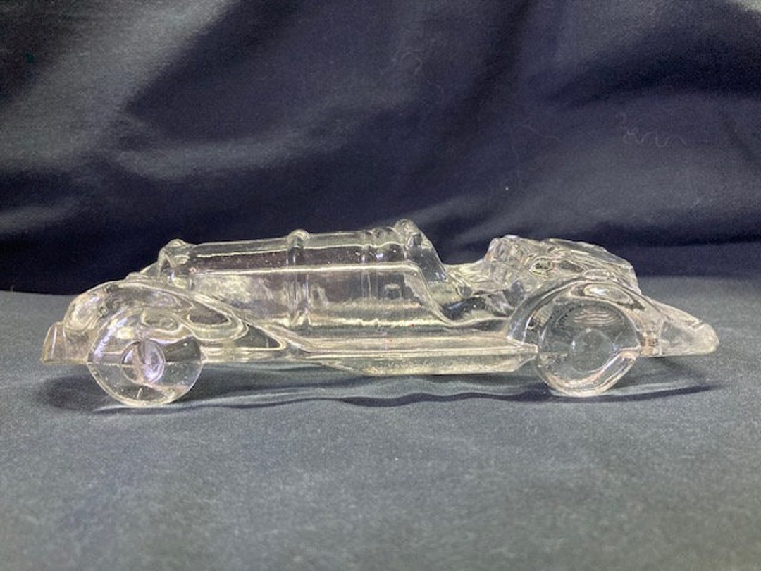 Vintage Glass Model 1930's Racing Car Figurine, Paperweight - Etsy