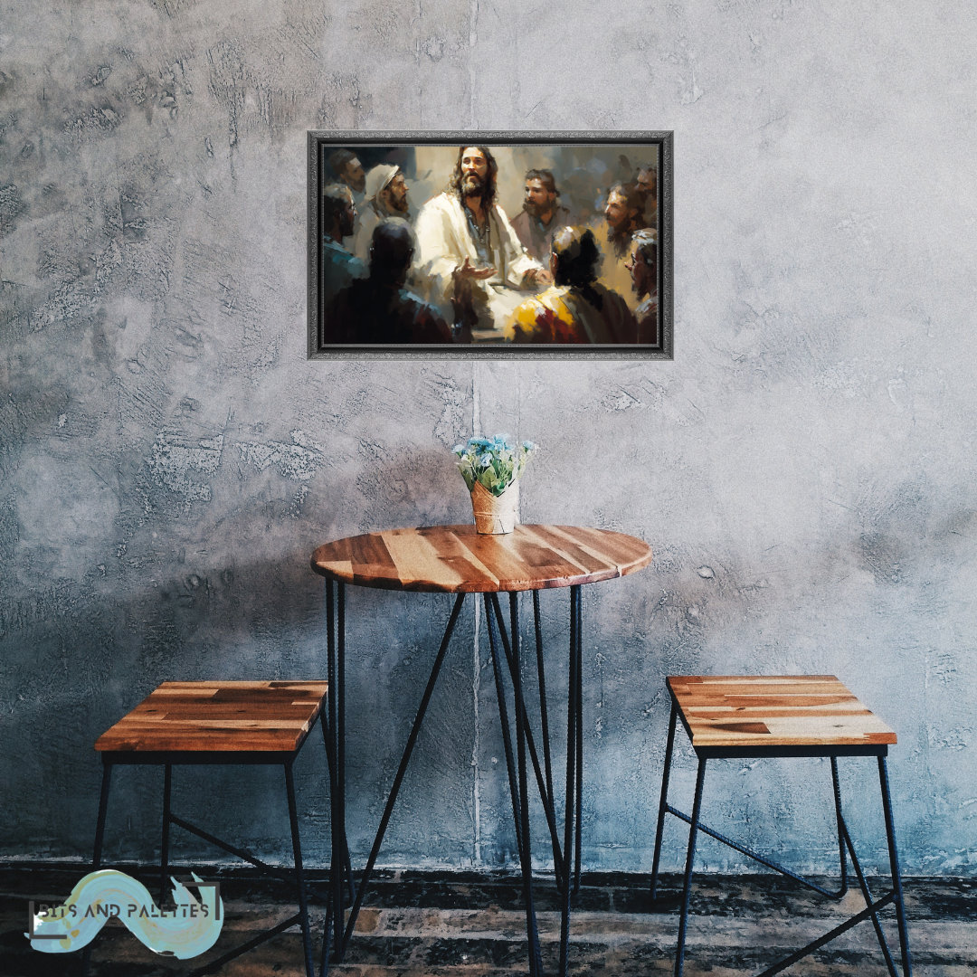 Jesus Preaching Digital Wall Art Digital Decoration Printable Oil ...