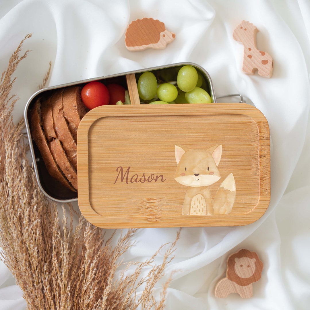 Personalized Kid's Lunch Box With Dual-latch Custom Wood - Etsy