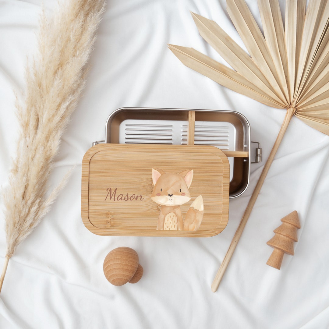Personalized Kid's Lunch Box With Dual-latch, Custom Wood and Stainless ...