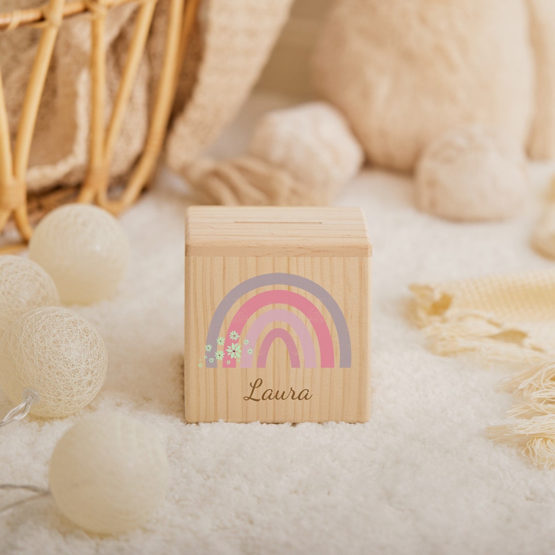 Custom Child Money Box Personalized Wooden Name Piggy Bank - Etsy