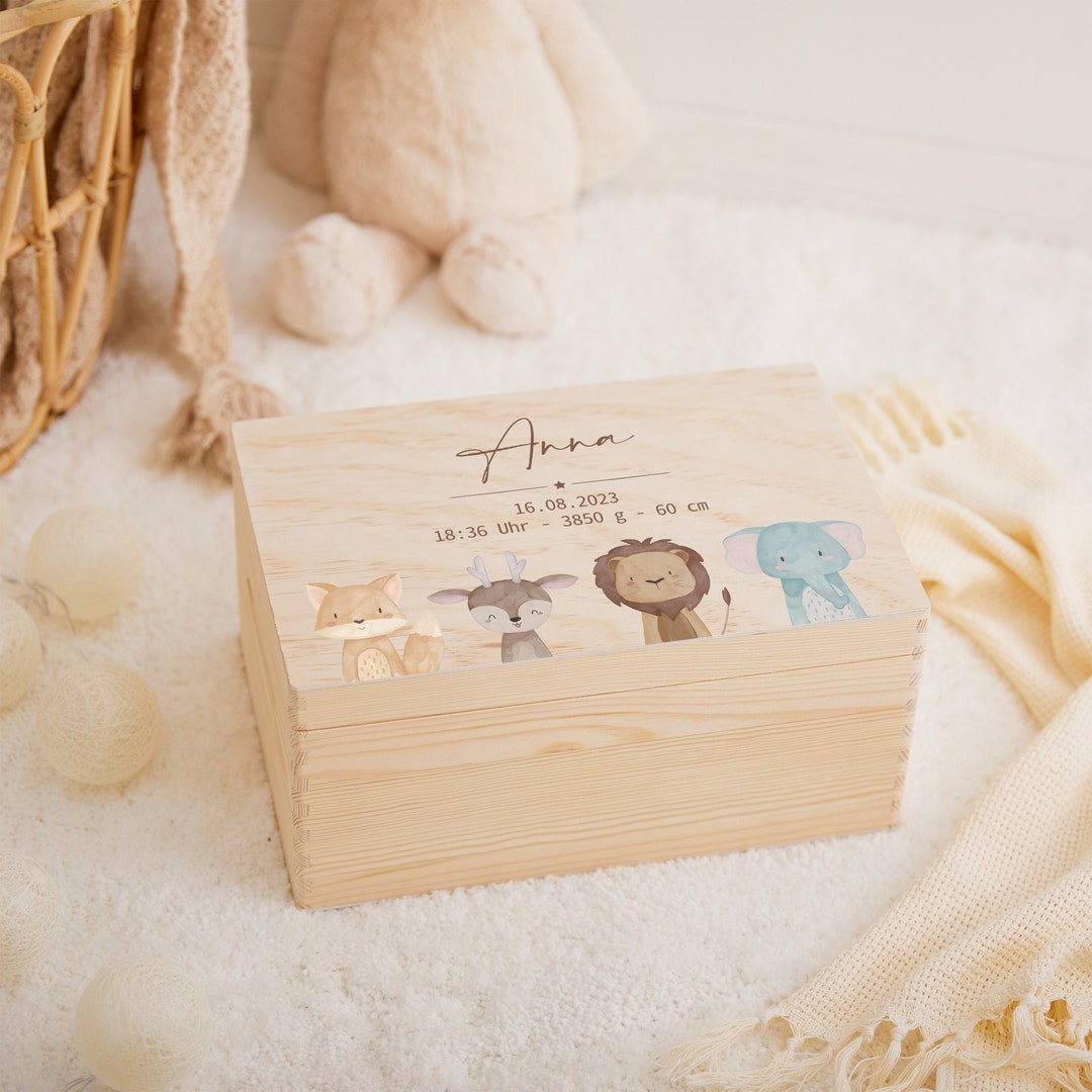 Personalized Memory Box Custom Wooden Reminder Box for Baby - Etsy
