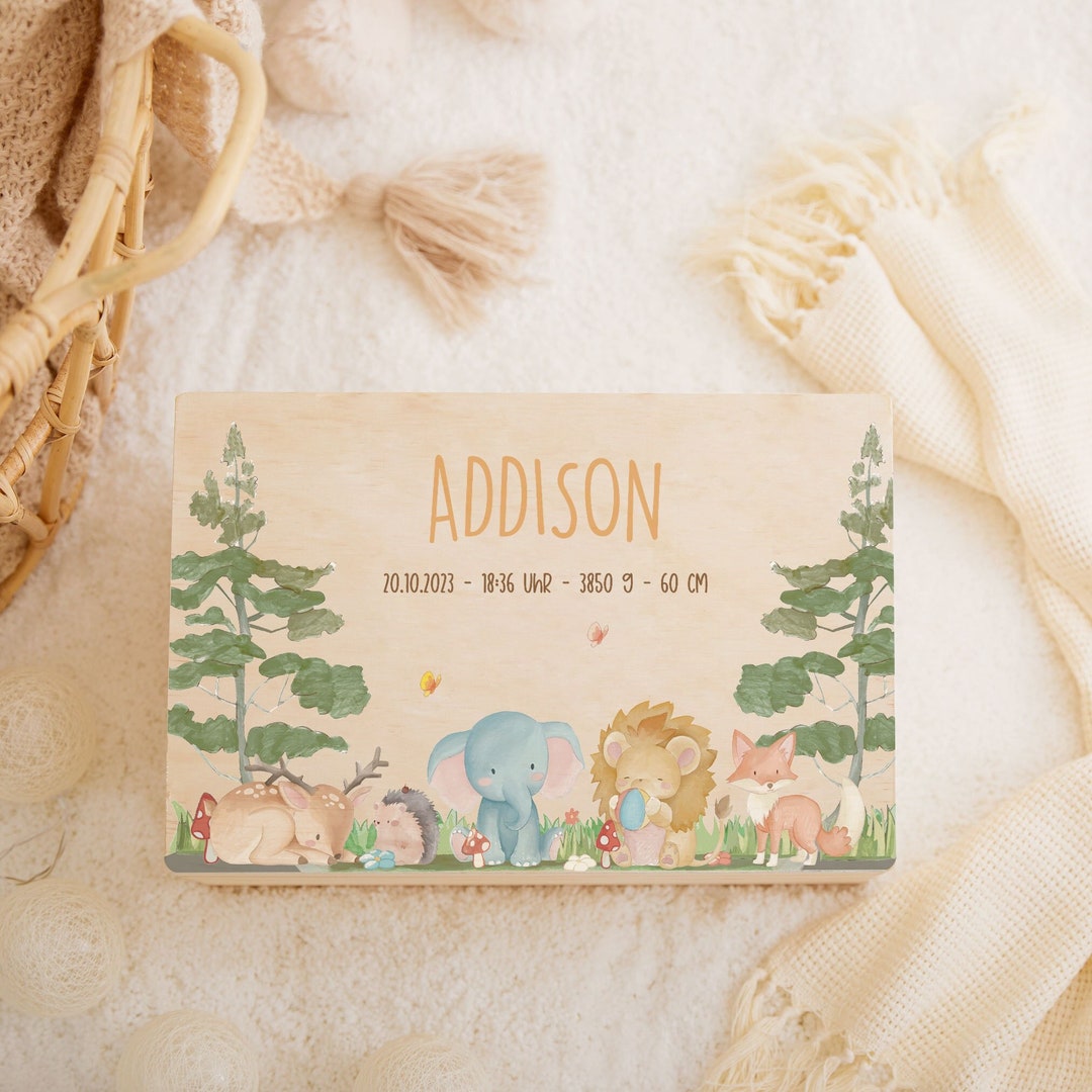 Baby Memory Box Custom Wooden Reminder Box for Baby and Kids - Etsy