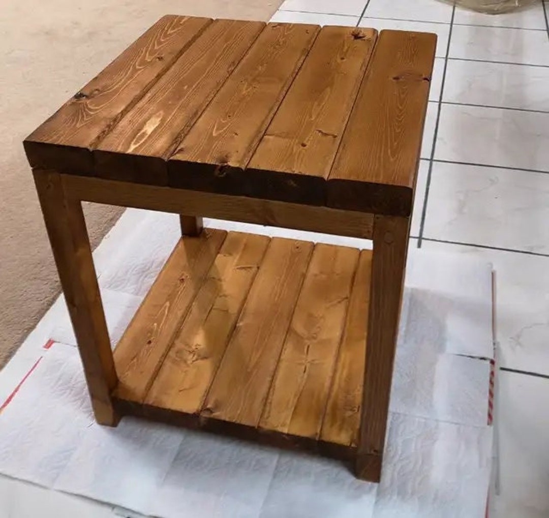 Rustic Handmade Side Table - Etsy