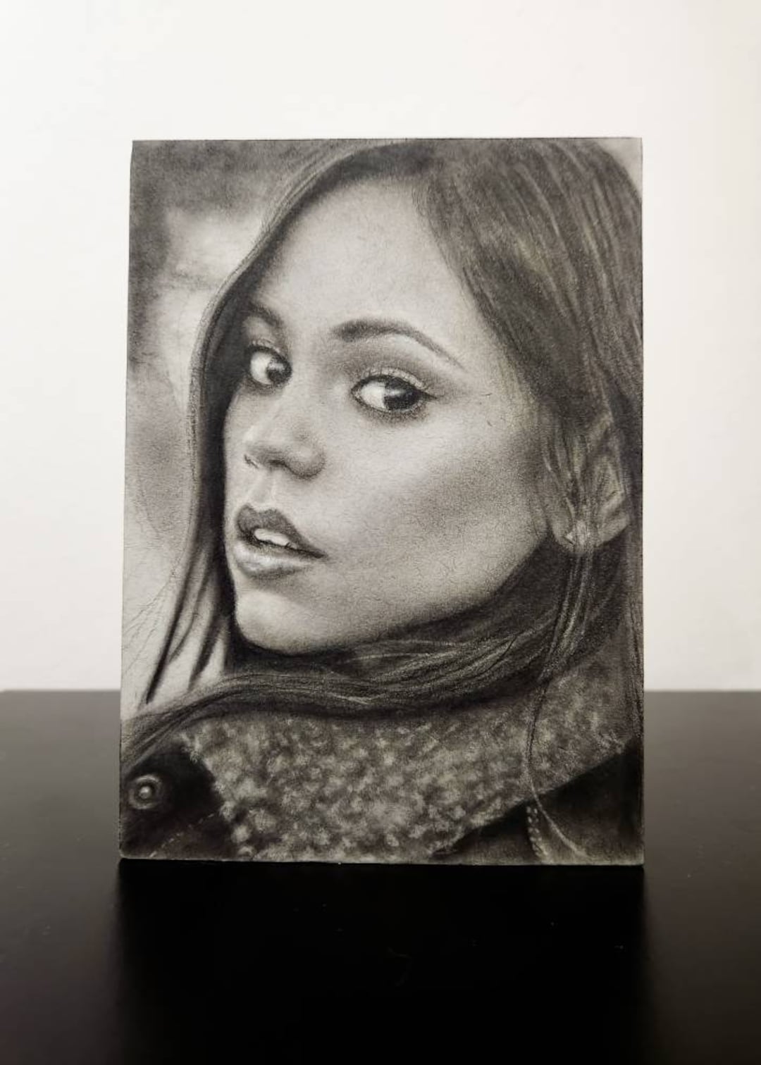 Jenna Ortega Charcoal Drawing - Etsy