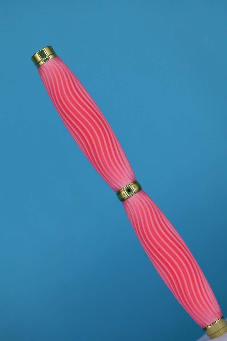 Pink Ink Pink Ribbon Slimline 3D Printed Waves in Pink Ballpoint Pen ...