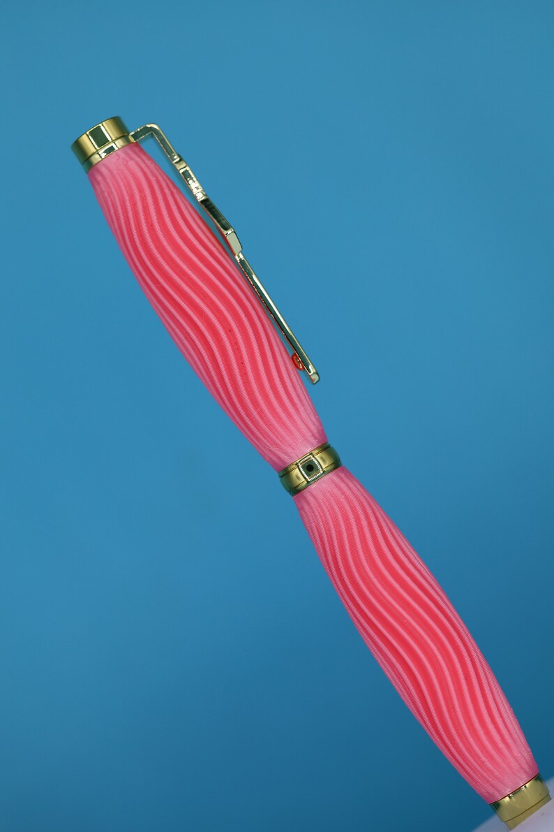 Pink Ink Pink Ribbon Slimline 3D Printed Waves in Pink Ballpoint Pen ...