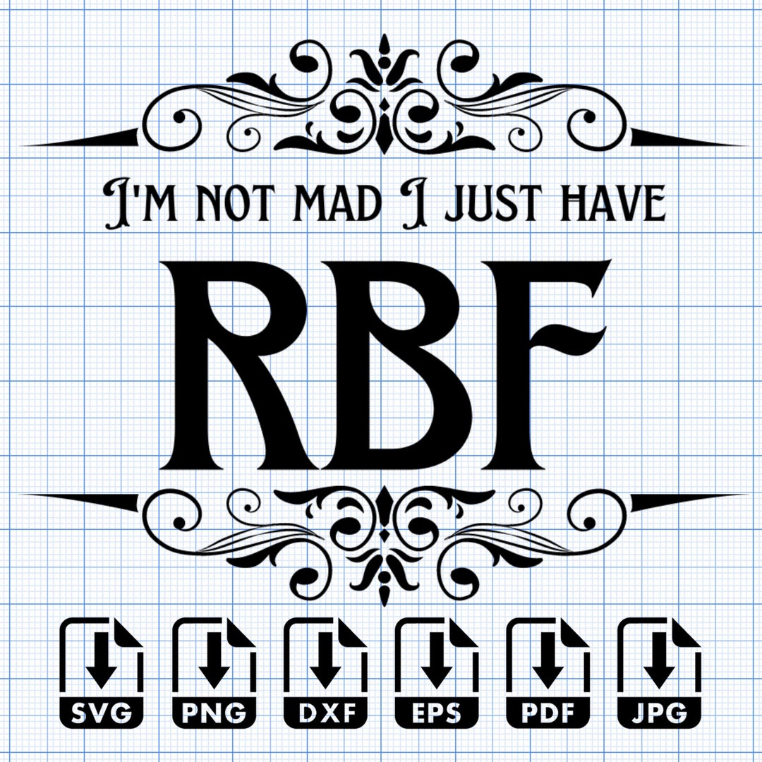 RBF SVG, Png, Eps, Dxf, Pdf, Digital Cut File, Cricut Maker, Silhouette ...