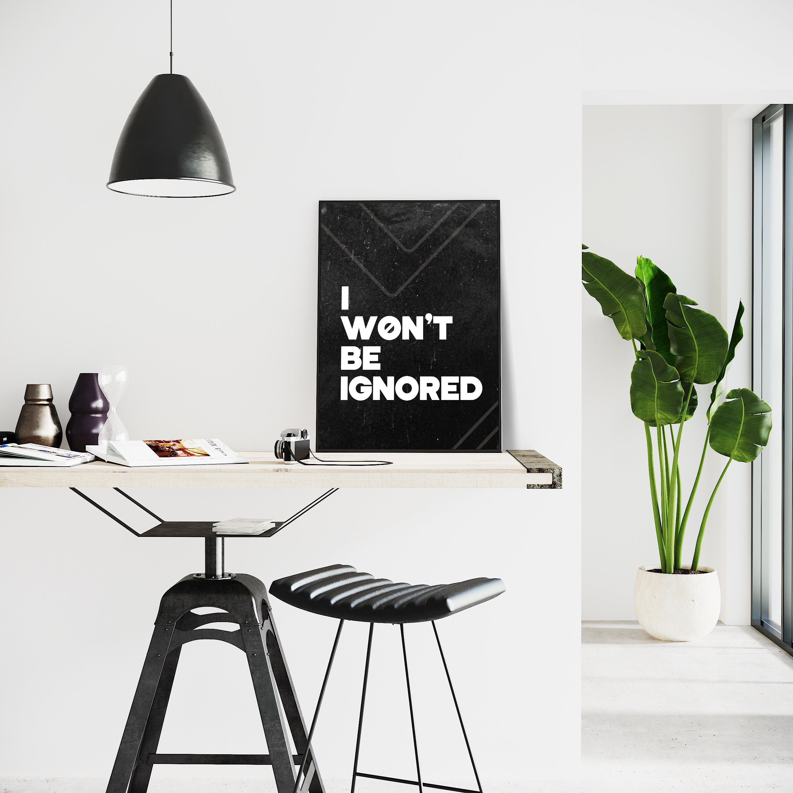 I Won't Be Ignored Poster, Motivation Wall Decor, Office Space, Wall ...