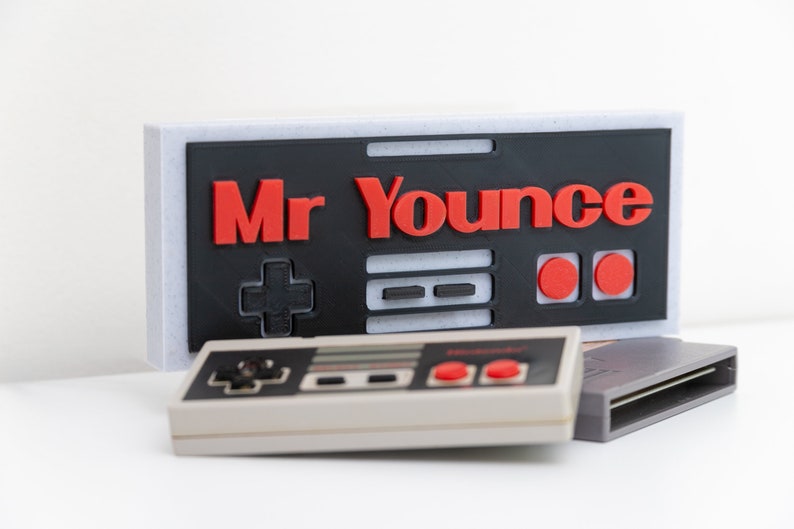 Custom Nintendo Controller Name Plate - Retro Gaming Nameplate - NES ...