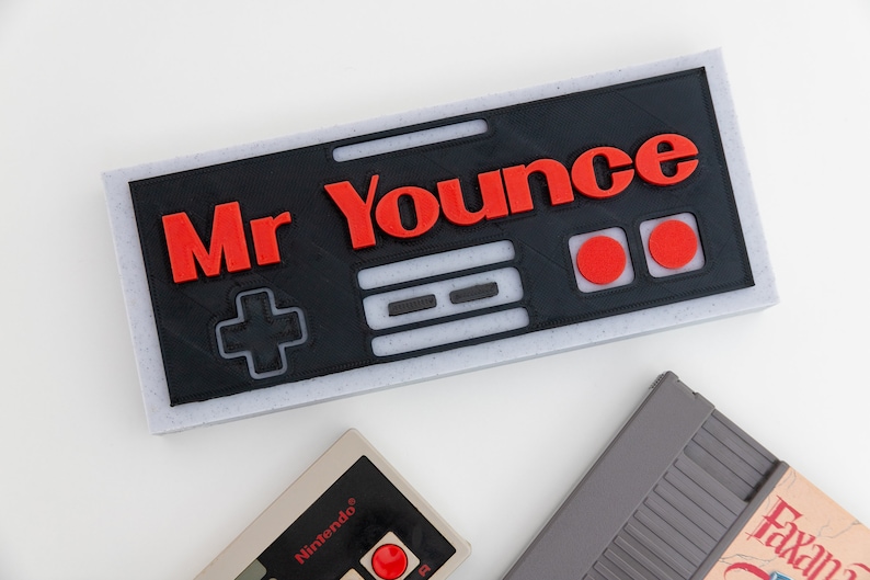 Custom Nintendo Controller Name Plate - Retro Gaming Nameplate - NES ...