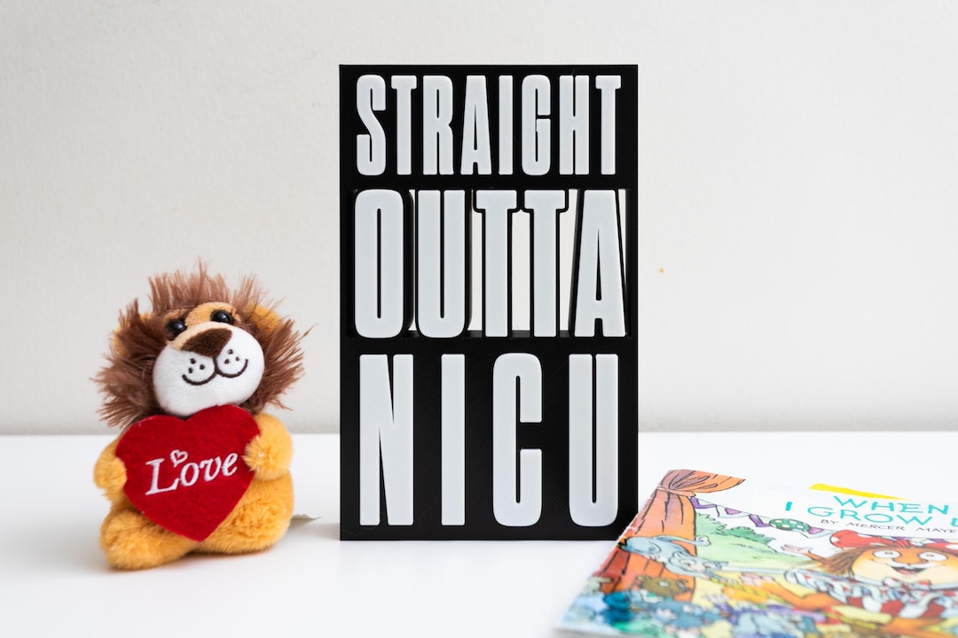 Straight Outta NICU Sign - Preemie Graduation Gift - NICU Graduation ...