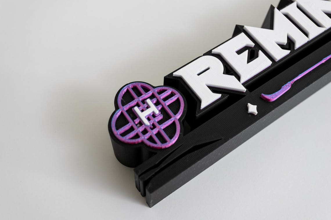 Custom K-pop Demon Hunters Nameplate With Huntrix Logo | Demon Markings ...