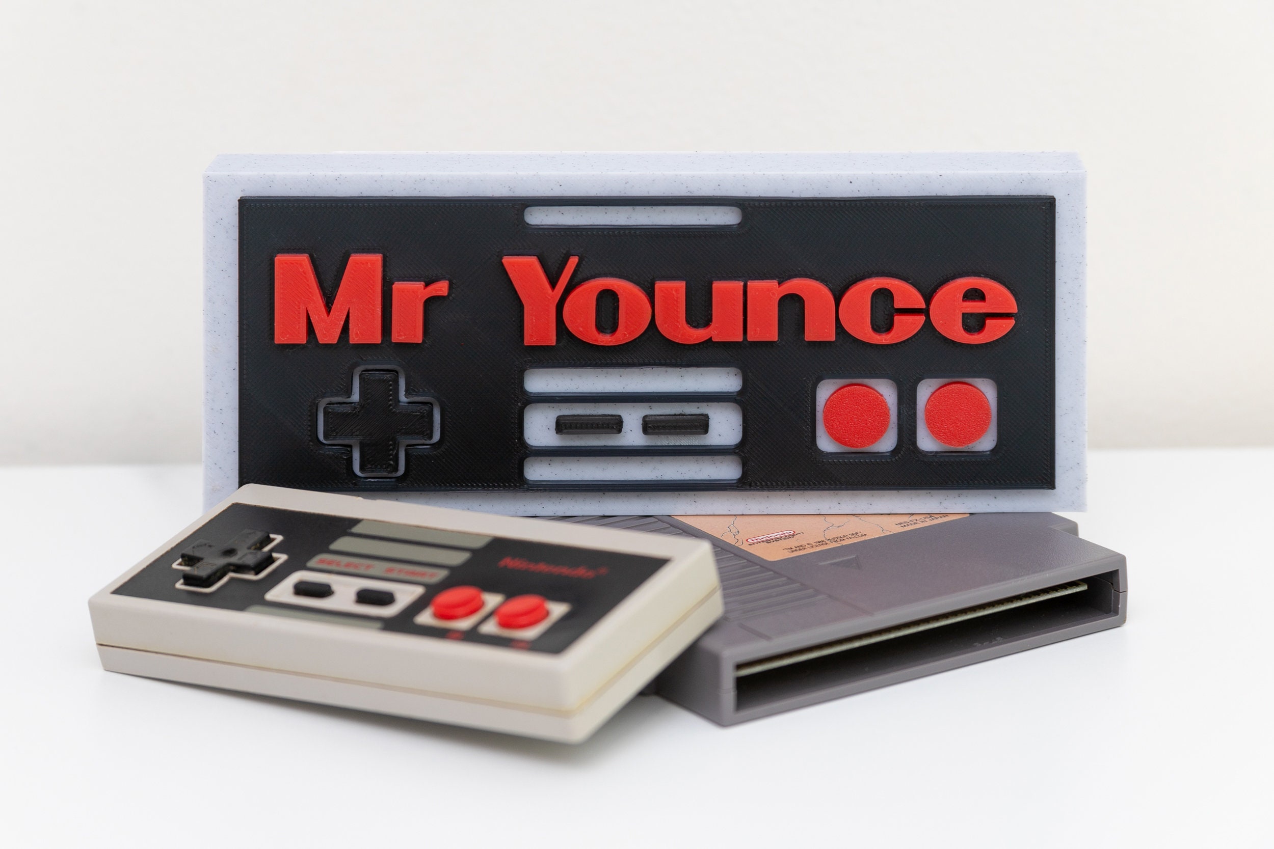 Custom Nintendo Controller Name Plate - Retro Gaming Nameplate - NES ...