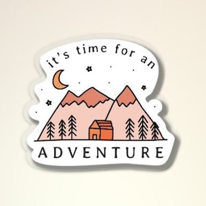 It's Time for an Adventure Vinyl Sticker Wanderlust Sticker Suitcase ...