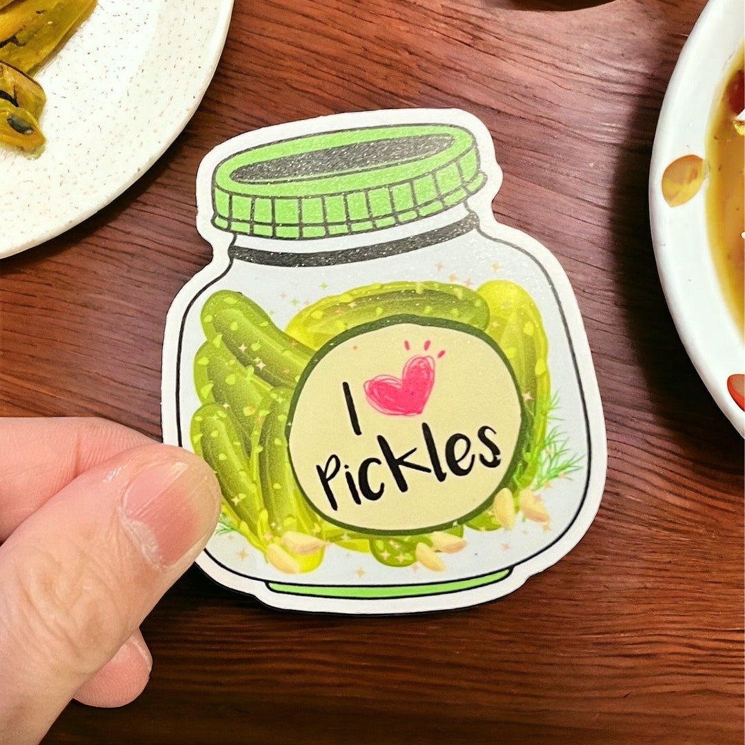 I Love Pickles Sticker Food Puns Funny Sayings Quote Sticker Pickle ...