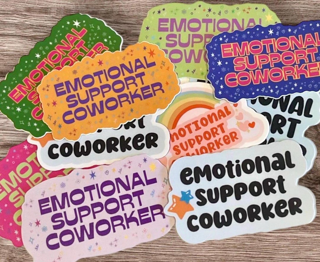 Emotional Support Coworker Sticker - Perfect Farewell Gift for Leaving ...