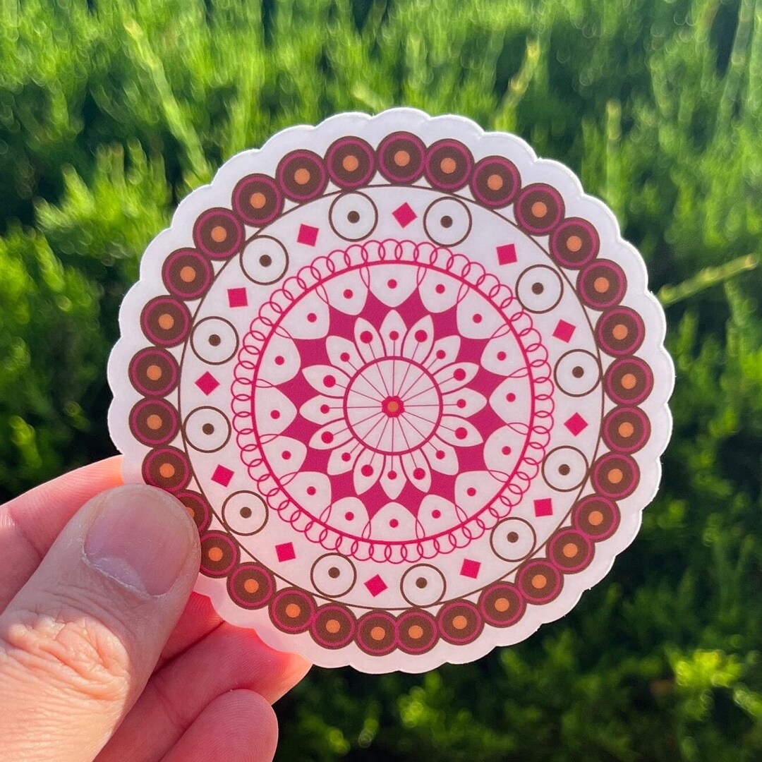 Boho Inspired Circle Design Sticker - Etsy