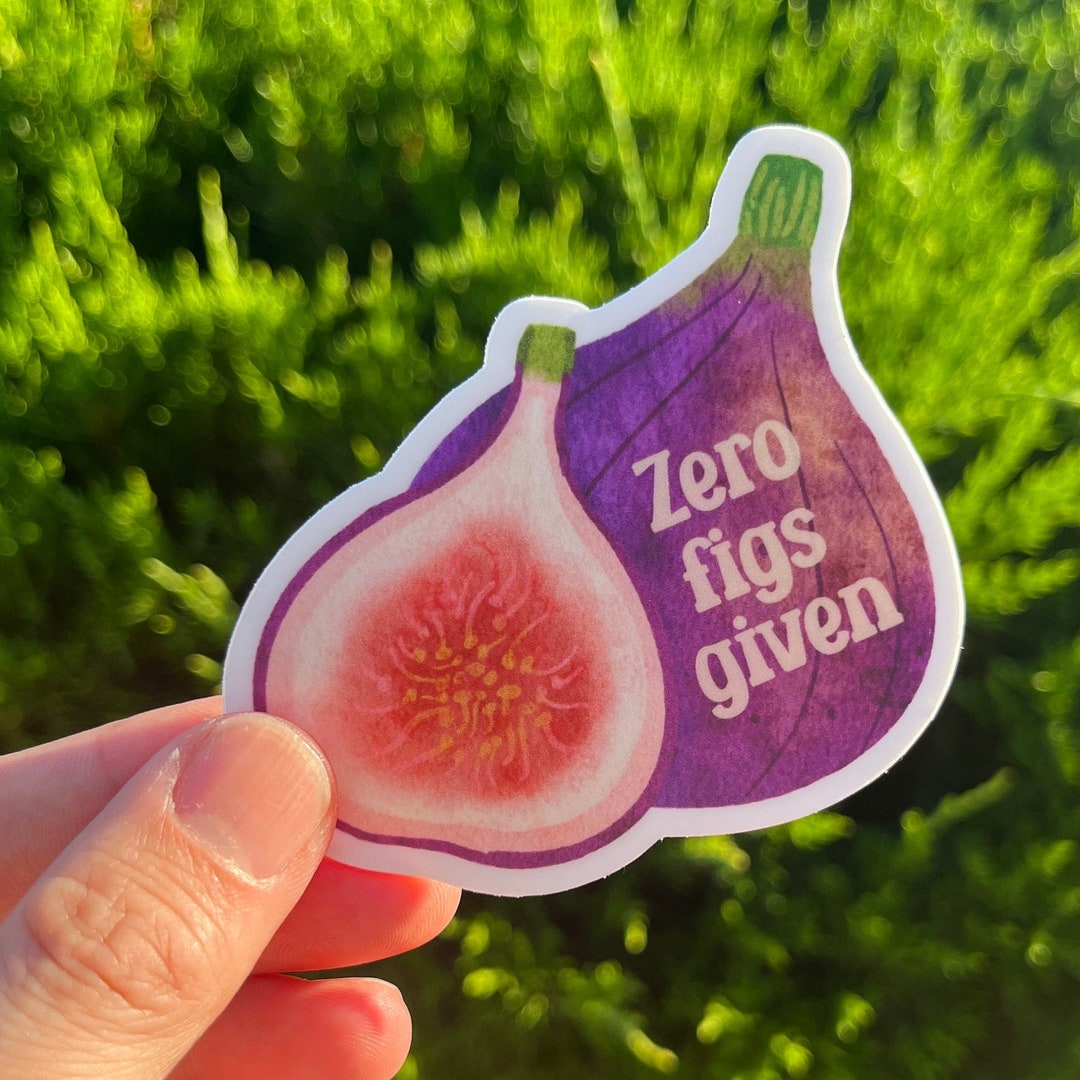 Zero Figs Given Vinyl Sticker Food Pun Fig Sticker Funny - Etsy