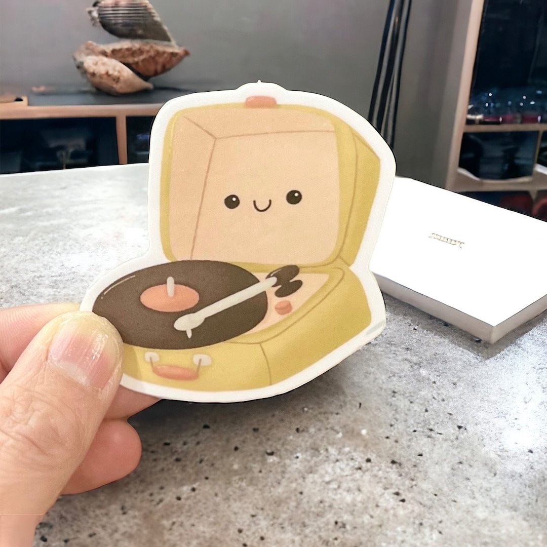 Cute Record Player Sticker Record Player SVG Retro Sticker - Etsy