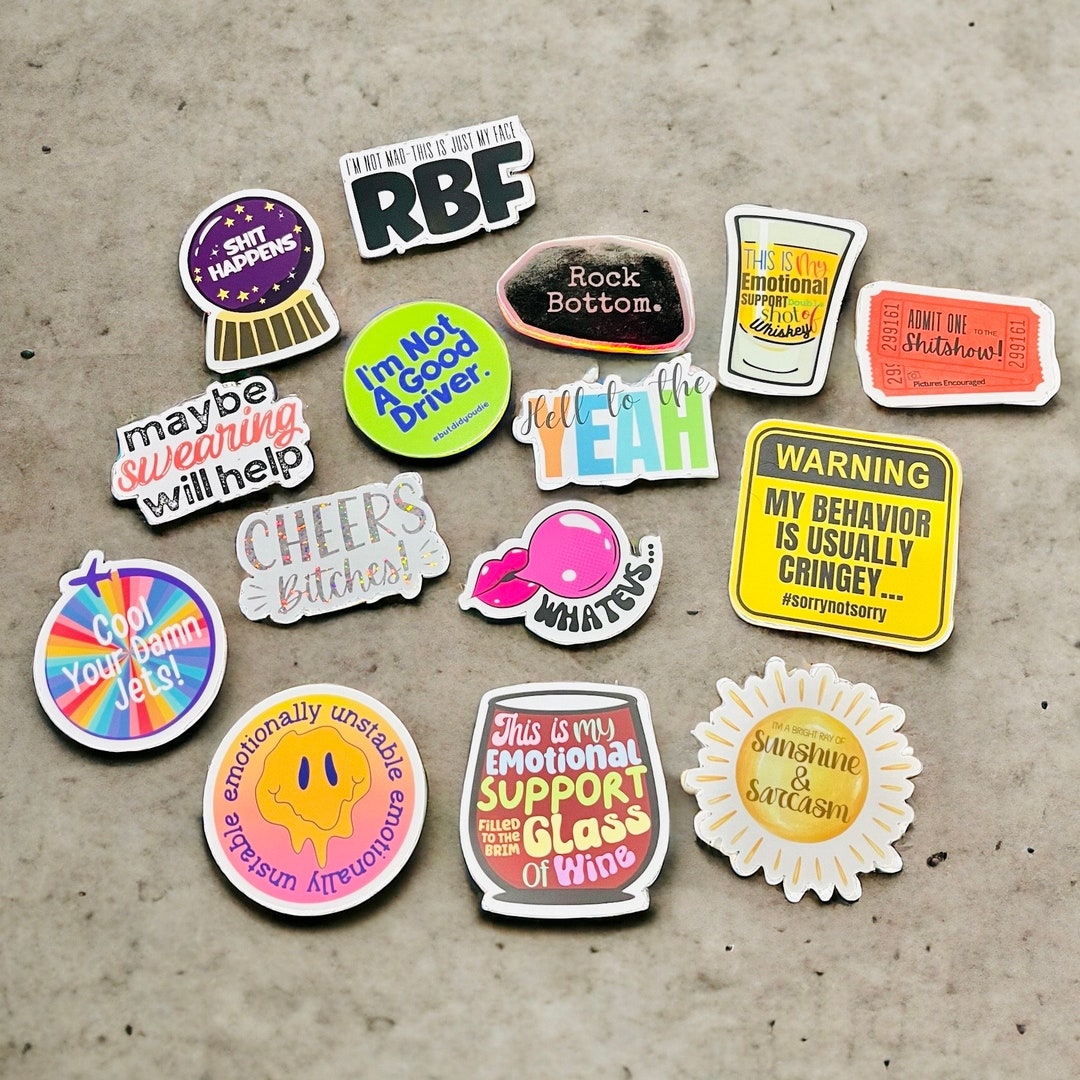 Sticker Pack Sassy Stickers Funny Sayings Quote Stickers - Etsy