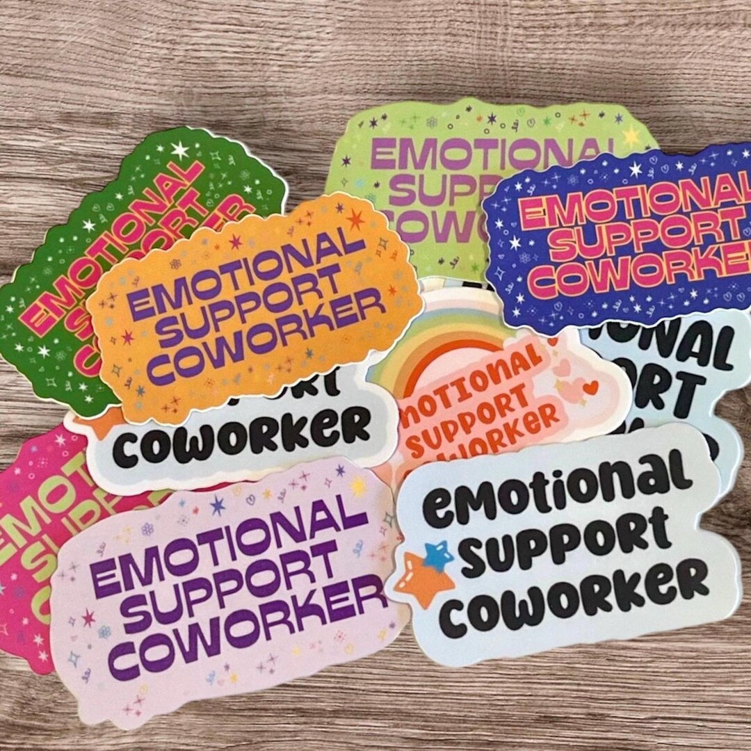 Emotional Support Coworker Sticker - Perfect Farewell Gift for Leaving ...