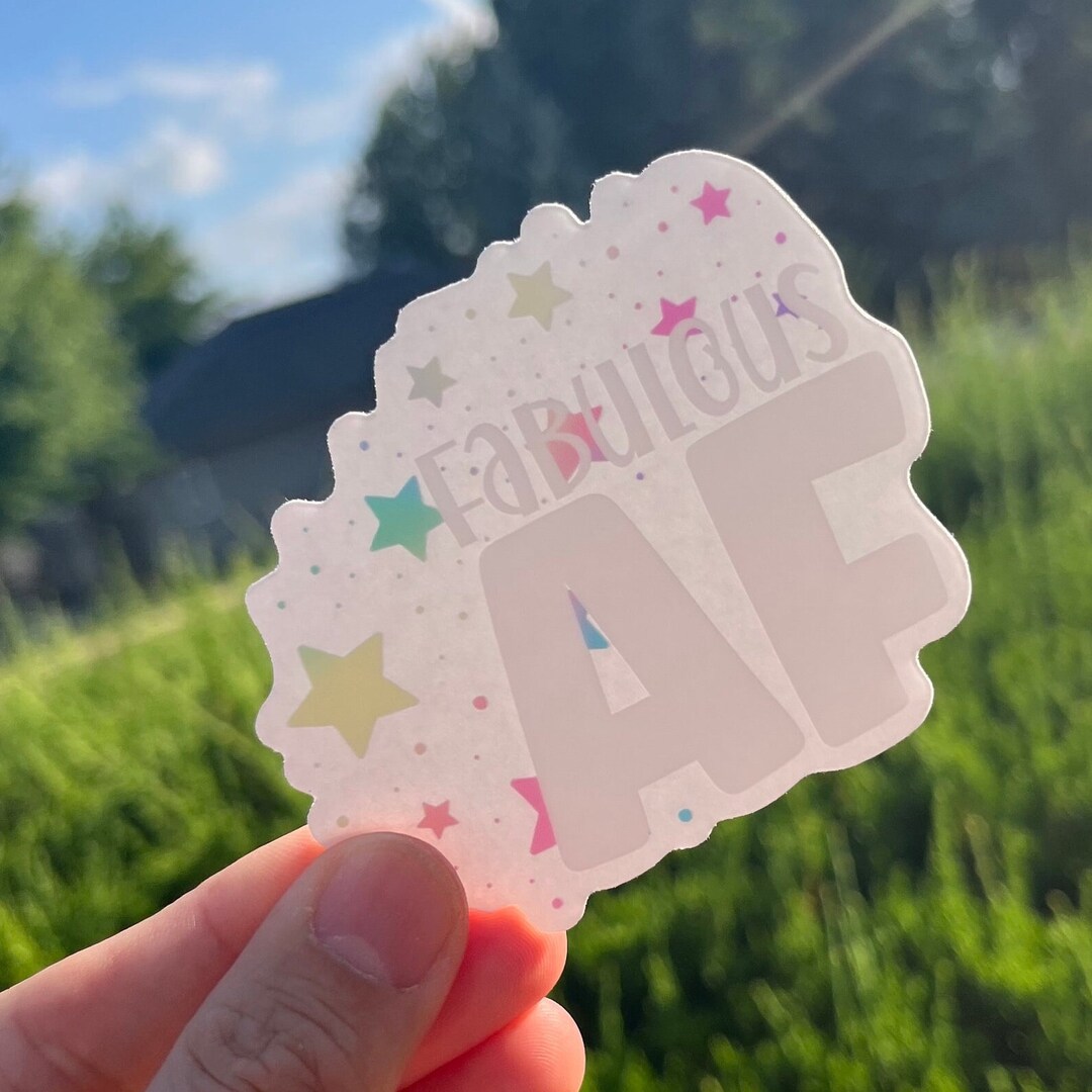Fabulous AF Vinyl Sticker Funny Quote Sticker Fabulous SVG Sassy ...